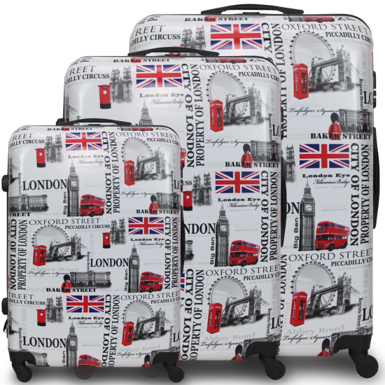 Set 3 valigie ORMI rigide ultraleggero in policarbonato 4 ruote